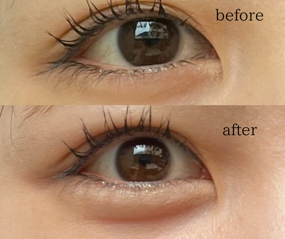 出来るだけマットに仕上げることで、自然な涙袋になっているのではないかと思います。